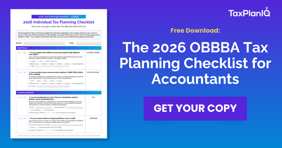 eBook: The 2026 OBBBA Tax Planning Checklist for Accountants
